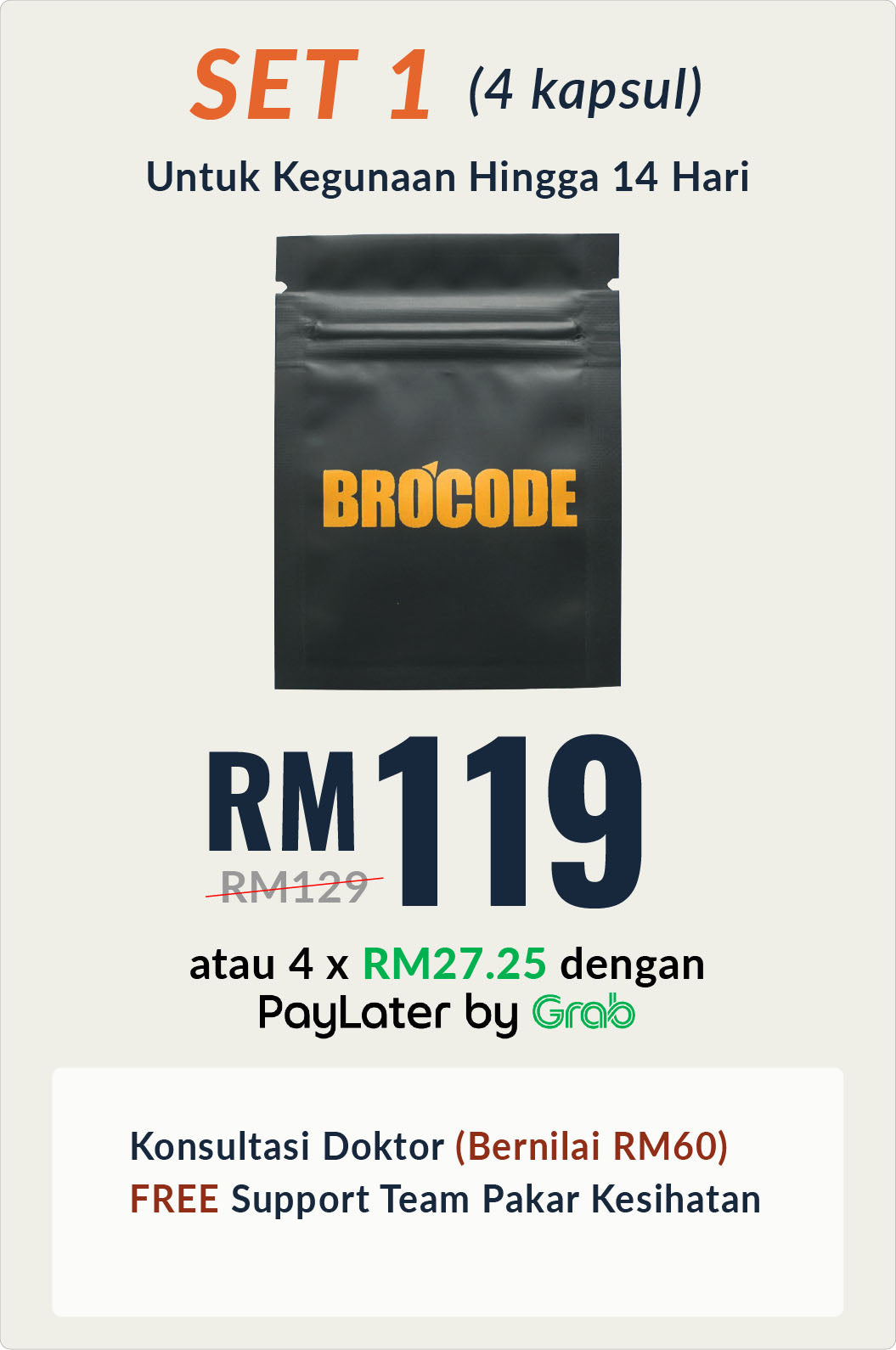BROCODE 1 Pek (4 Kapsul)